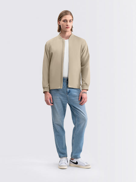 Bomber Shin Jacket Beige – LIVEHAF